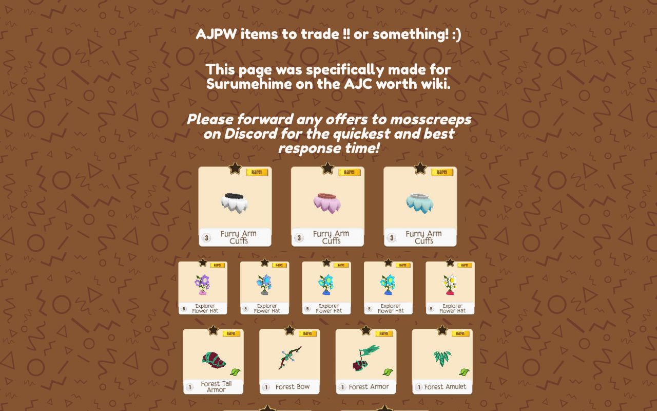 AJPW items